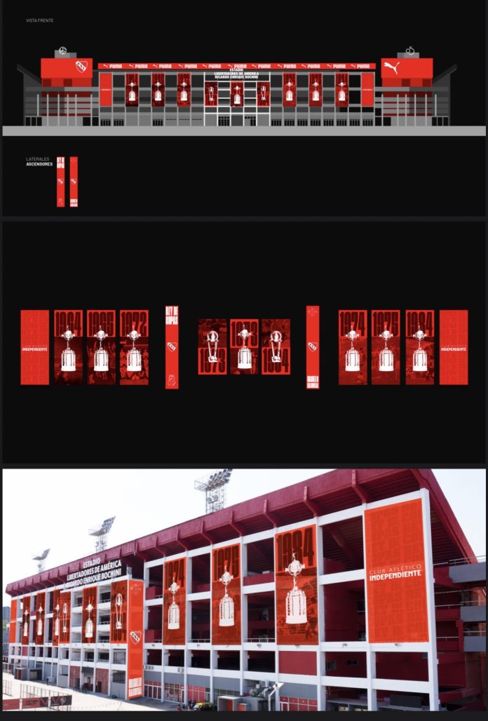 La nueva cara de la platea Erico en la cancha de Independiente